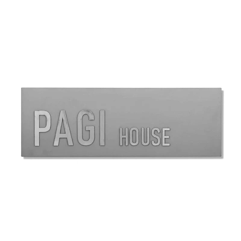 Custom-designed gray concrete entrance door sign - HOUSE series – SURI US